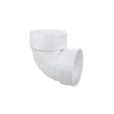Lesso America Lesso LP331-020 Vent Pipe Elbow, 2 in, Hub, PVC, White ...