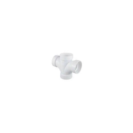 Lesso America Lesso LP428-015 Double Sanitary Pipe Tee, 1-1/2 in, Hub ...