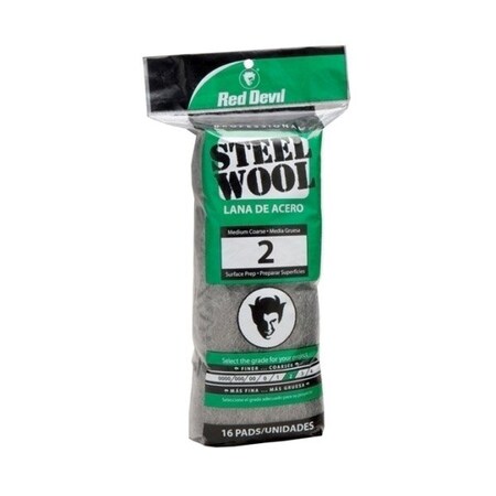 Red Devil #2 MEDIUM COARSE STEEL WOOL, 16PK 0315 | Zoro
