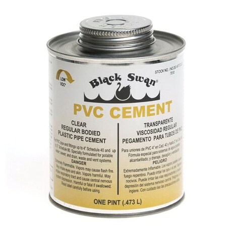Aquaplumb Black Swan Mfg. Co. Cement, Pvc Reg-Body, Pt 07010 | Zoro
