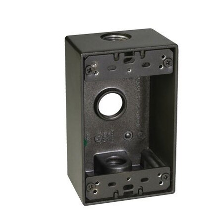 Taymac Electrical Box, 18.3 cu in, Outlet Box Type, 1 Gang, Aluminum ...