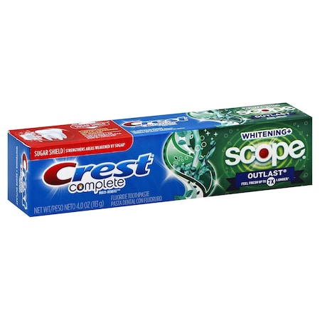 Crest Extra White plus Scope Outlast Mint Toothpaste 4oz 272124 | Zoro