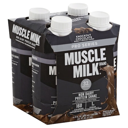 Muscle Milk Ready To Drink Pro Series Knockout Chocolate 4/11z 586986 ...