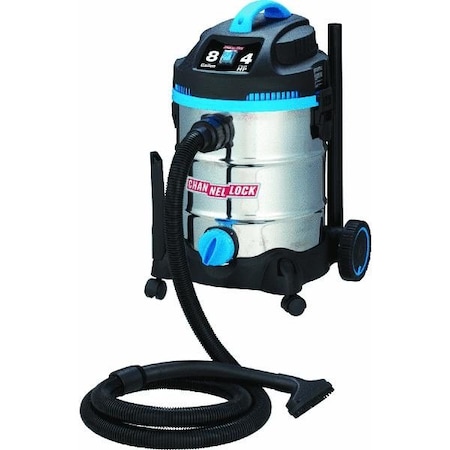 Channellock 8 Gallon Stainless Steel Wet/Dry Vacuum VS810W.CL | Zoro