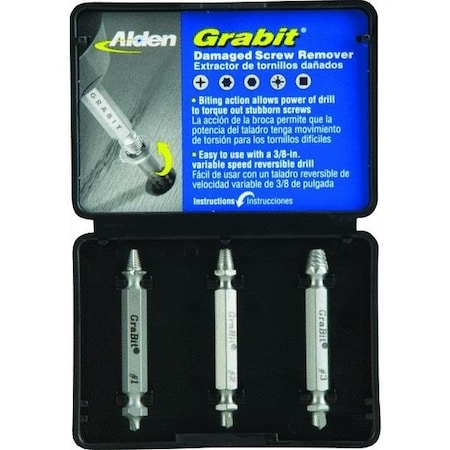 Alden Grabit Power Screw Extractor Set 8530P | Zoro