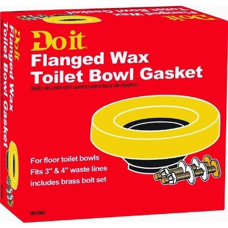 William H. Harvey Do it Toilet Bowl Gasket With Brass Bolts 001062 | Zoro