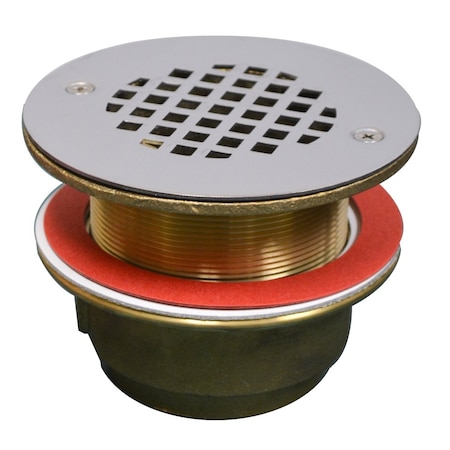 Jones Stephens 2 in. IPS Bronze Shower Drain with Long Pattern Spud and ...