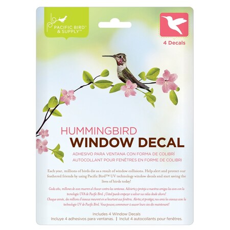 Pacific Bird & Supply HUMMINGBIRD DECAL, 4PK PB-0049 | Zoro