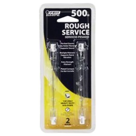 Feit Electric 500W T3ROUGH SERVICE HALOGEN BPQ500T3/CL/RS/2 | Zoro