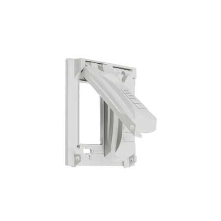 Hubbell Bell Electrical Box Cover, 2 Gangs, Aluminum, Flip/Snap Cover ...