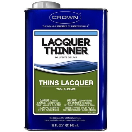 Solvchem Crown qt Lacquer Thinner Low VOC CL.LVLT.M.64 | Zoro