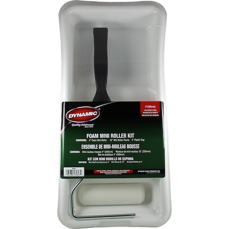 Dynamic Paint Products Dynamic 4 in. 100mm Foam Mini Roller Tray Kit ...