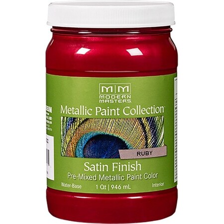 Rust-Oleum Modern Masters 32oz Metallic Paint Ruby ME79532 | Zoro