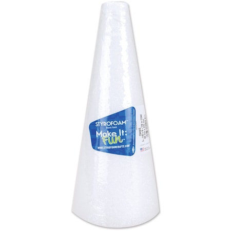 Floracraft WHITE -STYRO CONE 9 in. X 4 in. PKG C94WS | Zoro