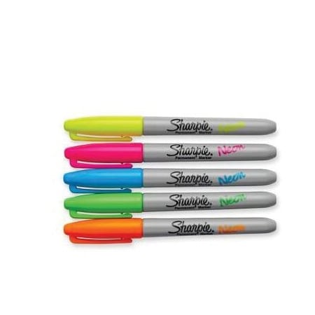 Sharpie Neon Fine Point Permanent Marker Open Stock-Yellow 1860445 | Zoro