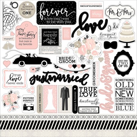 Echo Park Paper ELEMENTS -WEDDING BLS STICKERS WB129014 | Zoro