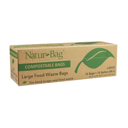 Natur Bag NATUR-TEC Trash Bag, 13 gal Capacity NT1075-RTL-00007 | Zoro
