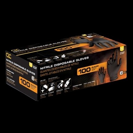 Custom Leathercraft NITRILE GLOVE PIT CREW GLOVE 6MIL LRG 100 2337L | Zoro