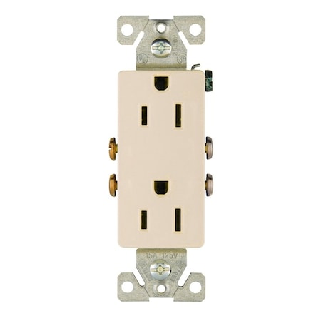 Eaton Wiring Devices Duplex Receptacle, 2 -Pole, 15 A, 125 V, Back ...
