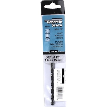 Cobra Anchors Bit Drl Hmr 3/16in 4-1/2in 588U | Zoro