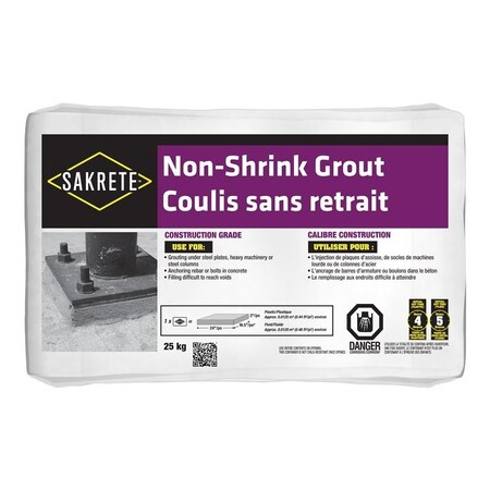 King Packaged Materials Grout Non-Shrink 25kg 11500008 | Zoro