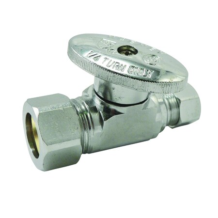 Plumb Pak Shut-Off Valve, 5/8 x 3/8 in Connection, Compression, Brass ...