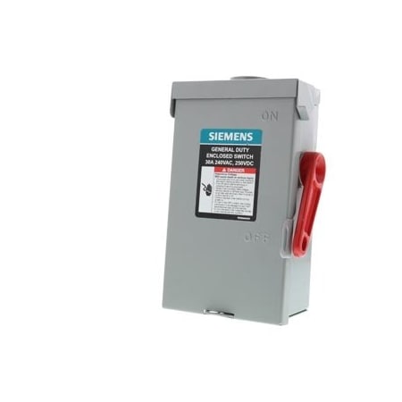 Murray Siemens GF221NRA Safety Switch, 2 -Pole, 30 A, 240 V GF221NRAU ...