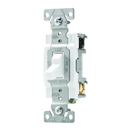 Cooper Wiring Switch C-Grade 4-Way Tri/Cmbo CSB415W | Zoro