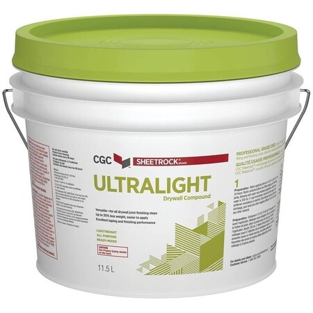 Canadian Gypsum Sheetrock Drywall Compound, Paste, Off-White, 11.5 L ...