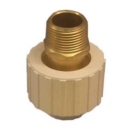 Genova Nibco T00340D Transition Pipe Union, 3/4 In, Slip X Mip, Brass ...