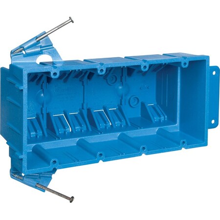 Abb Electrical Box, 64 cu in, New Work Outlet Box Type, 4 Gangs, PVC ...