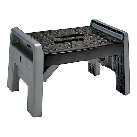 Cosco 11-903 BGR4 Folding Step Stool, 3.38 in H, 200 lb, Plastic, Black ...