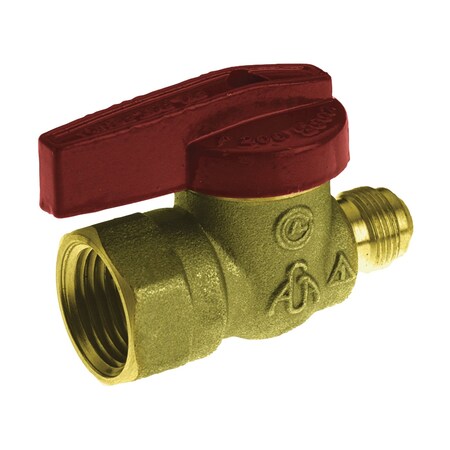 Mueller B & K Gas Ball Valve, 9/16x1/2in Connection, FlarexFPT, 200 psi ...