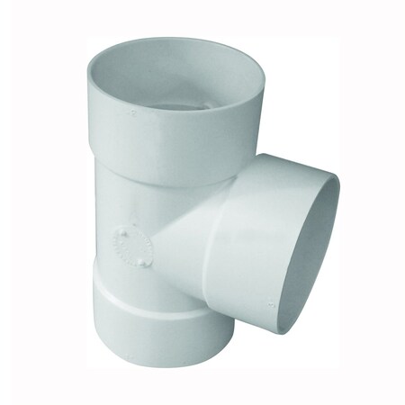 Genova CANPLAS 414103BC Sewer Pipe Tee, 3 in, Hub, PVC 36-2063 | Zoro