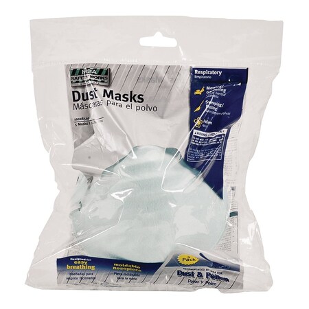 Msa Safety Works MASK DUST POLLEN, 5PK 10028549 | Zoro