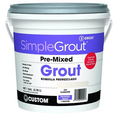 Custom Bldg Products Pre-Mix Grout Alabstr Gl PMG3331-2 | Zoro