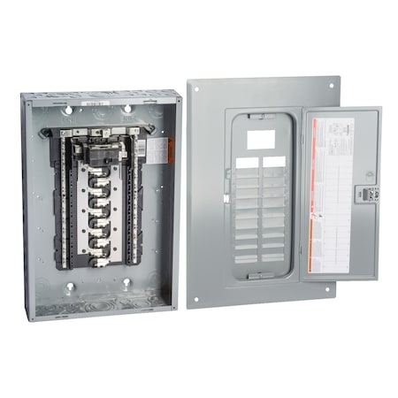 SQUARE D HOM Load Center 100A, 20, 120/240V AC, Main Lug, - HOM20M100C