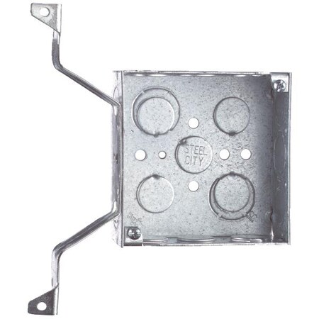 Abb Electrical Box, 21 cu in, Square Box Type, Steel, Square Shape 398B ...