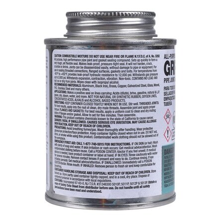 Oatey Hercules GRRIP 15515 Pipe Joint and Gasket Seal, 8 oz Can, Liquid ...