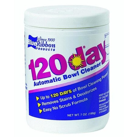 Blue Ribbon 120 Day Toilet Bowl Cleaner, 7 oz Tub, Granular, Chlorine ...