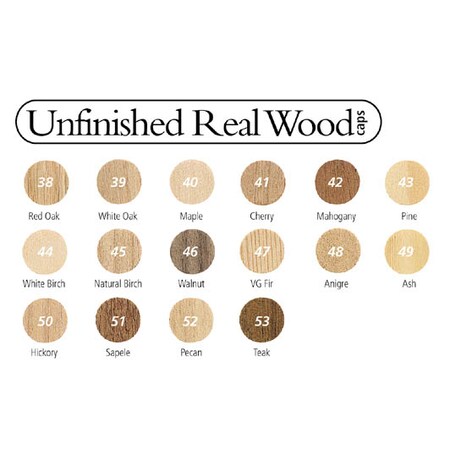 Fastcap Adhesive Cover Caps Pre-Finished Wood White Birch 9/16 in. 1 ...