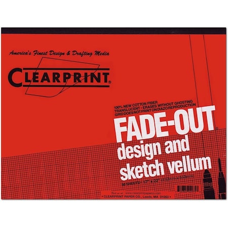 Chartpak Design Vellum 1000Hp 8X8 Grid 50 Sheets 17X22 SLS ...