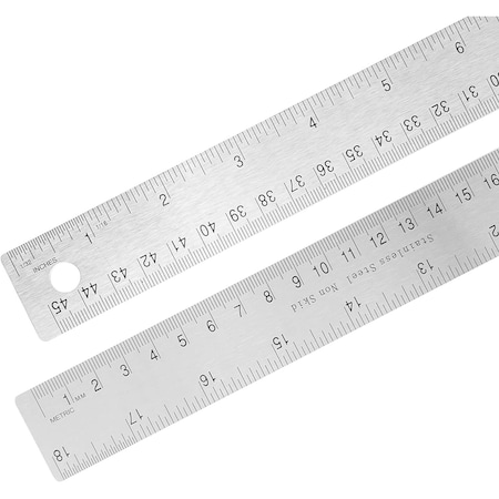 Pacific Arc Stainless Steel Corkback Ruler Inch / Metric 18 Inch PKME18 ...
