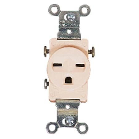 Cooper Wiring Eaton Single Receptacle, 2-Pole, 250 V, 15 A, Side Wiring ...