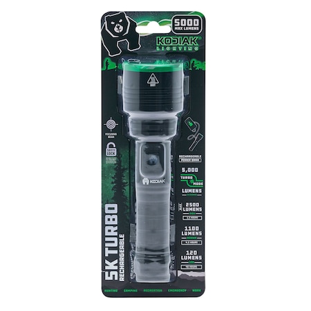 Promier Products Kodiak 5K Rechargeable Tactical Flashlight K-5KTRB-8 ...