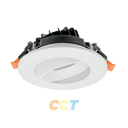 Portor 4in LED Round Can-less Gimbal DownLight, CCT Selector PT-DLG2-R ...