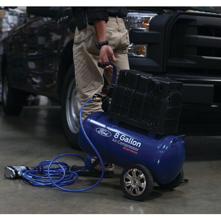 Ford Silent Series 8 Gallon Horizontal Tank Air Compressor FCE6080S | Zoro