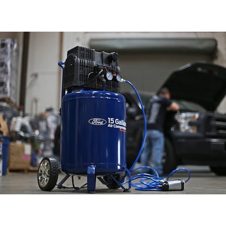Pulsar Silent Series 15 Gallon Vertical Tank Air Compressor FCE6150VS ...