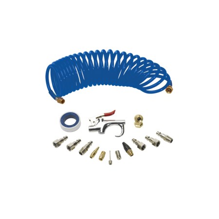 Pulsar 6Gal Hztl Tank Prtbl Air Compressor w/ Wheel Kit/Air Hose/14Pc ...