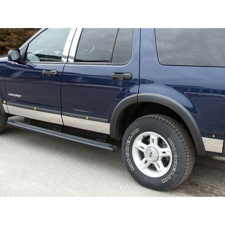 Qaa Stainless Rocker Panel Exterior Trim 8Pc Fits 2002-2005 Ford ...